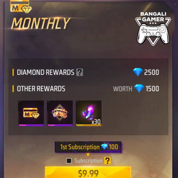 Free Fire Monthly Membership BD – Bangali Gamer